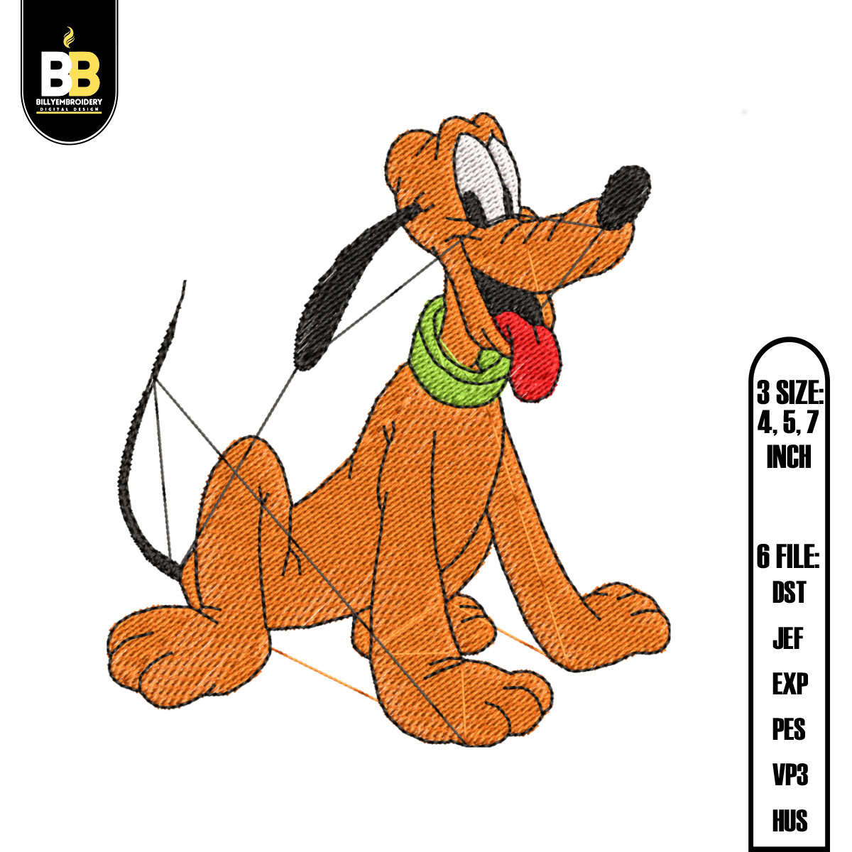 Pluto Disney Embroidery Design ,Embroidery Design,Digital Em | Inspire Uplift