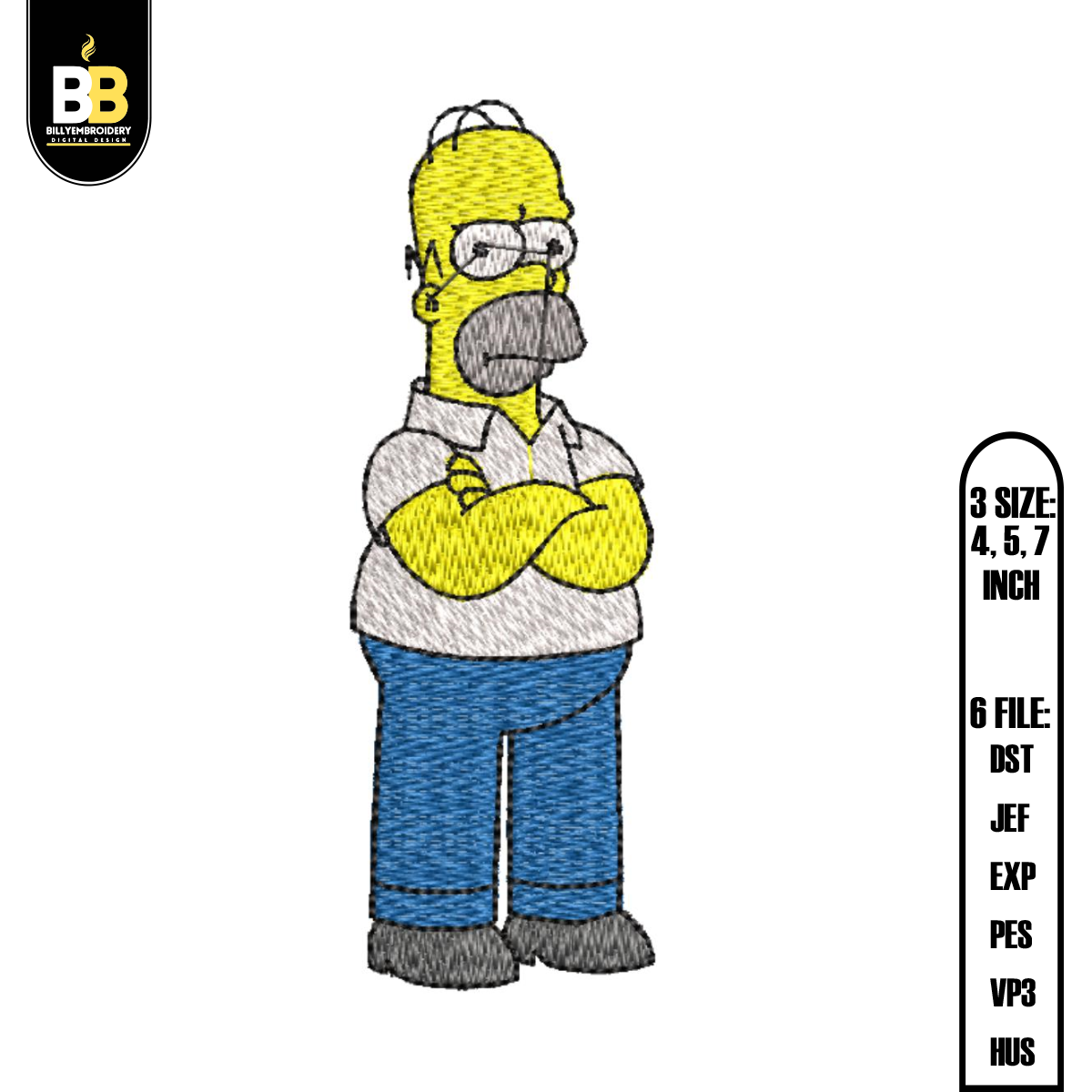 Homer Simpson Embroidery, Simpsons Embroidery, Embroidery De | Inspire ...