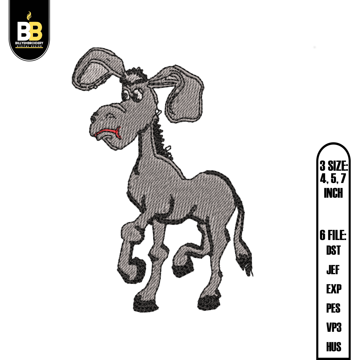 Shrek Donkey Embroidery,Digital Embroidery,Embroidery Files, | Inspire ...