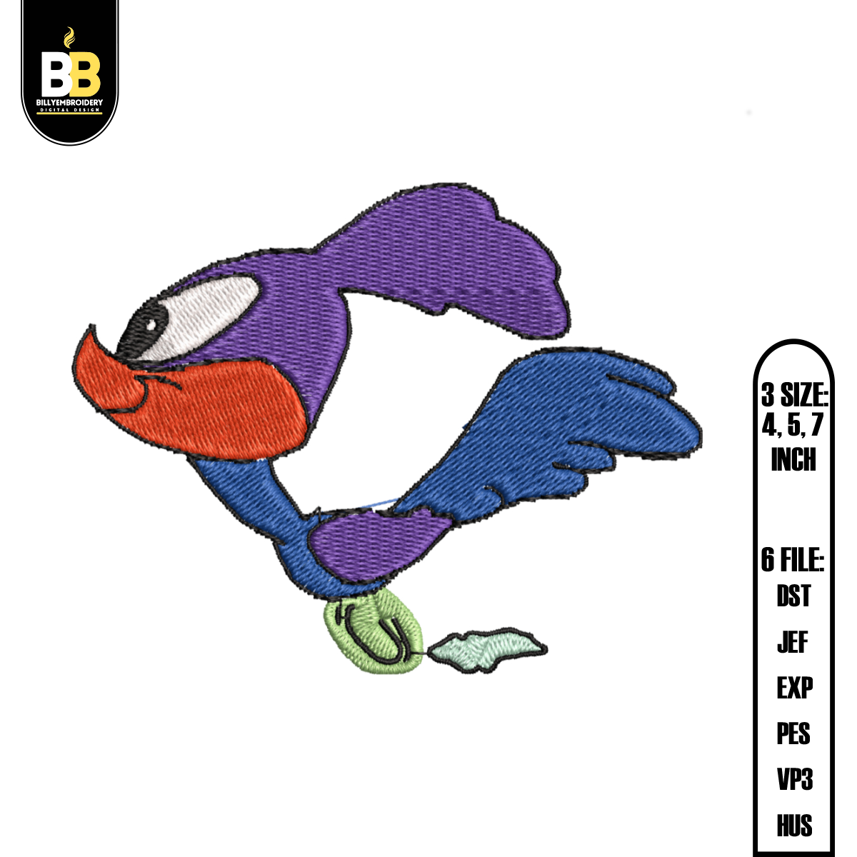 Looney Tunes Road Runner Embroidery, Digital Embroidery,Embr | Inspire ...