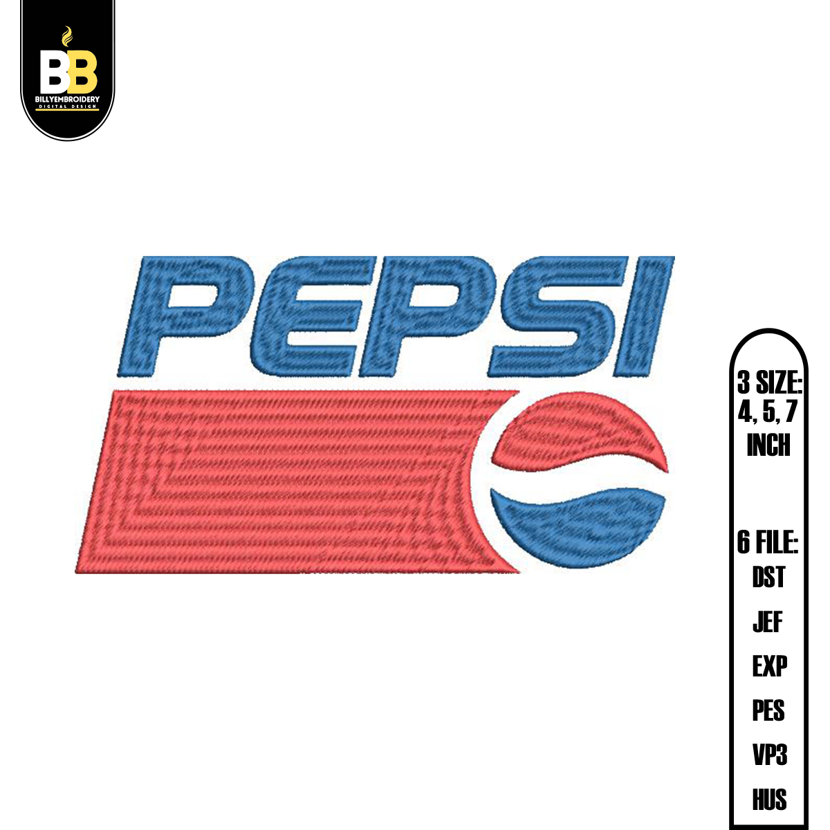 Pepsi logo embroidery design, Brand design, Embroidered shir | Inspire ...