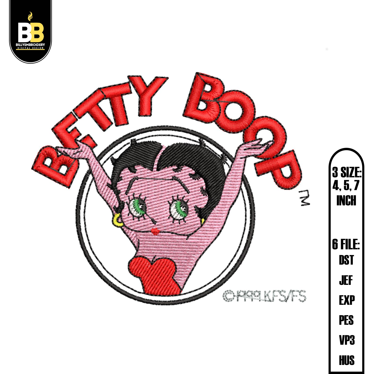 Symbol Of Feminism Betty Boop Embroidery Files,Betty Boop, E - Inspire ...
