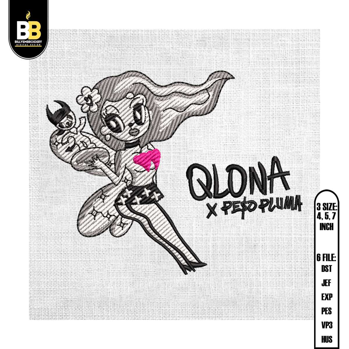 QLONA Karol G x Peso Pluma Bochita Season Album Embroidery | Inspire Uplift