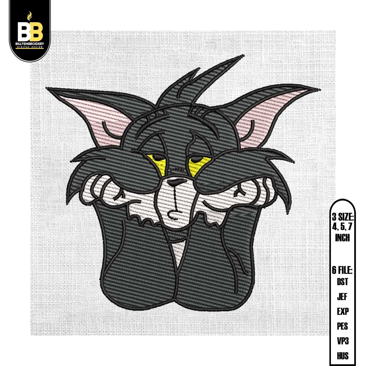 Love Sick Sad Face Tom Design Embroidery | Inspire Uplift