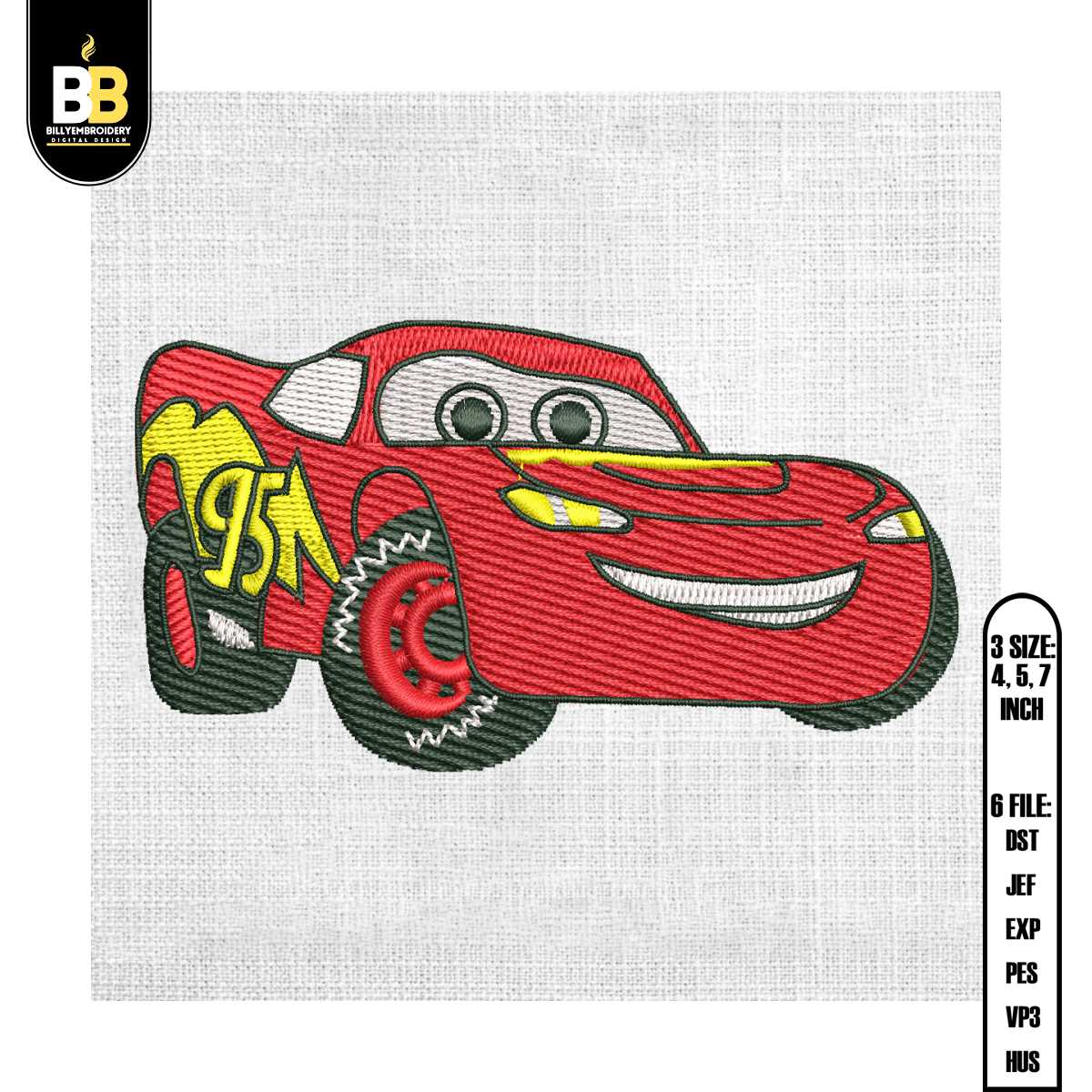 Disney Pixar Cars Lightning McQueen Couple Matching Embroide | Inspire ...