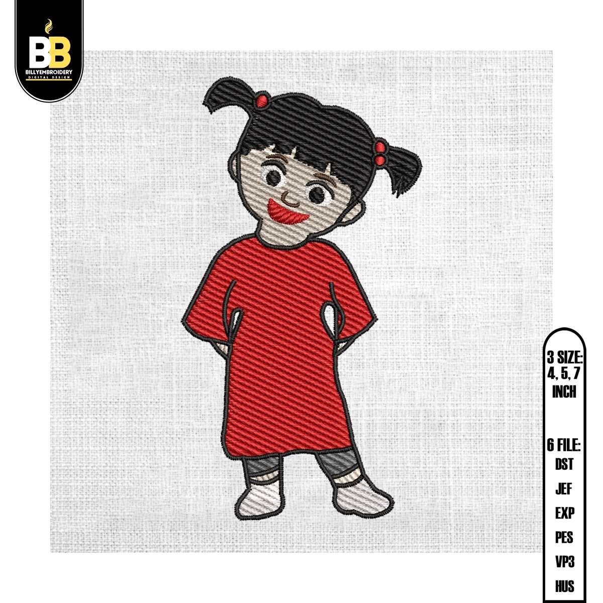 Little Girl Boo Disney Monster Inc Embroidery | Inspire Uplift