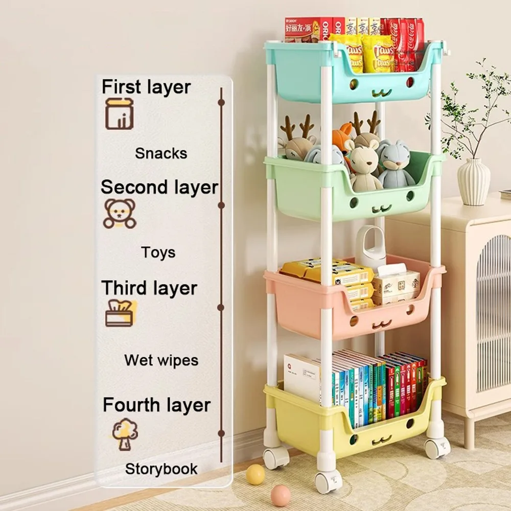 Toy Storage Trolley Bookshelf Snack Rack For Children Storag | Inspire ...