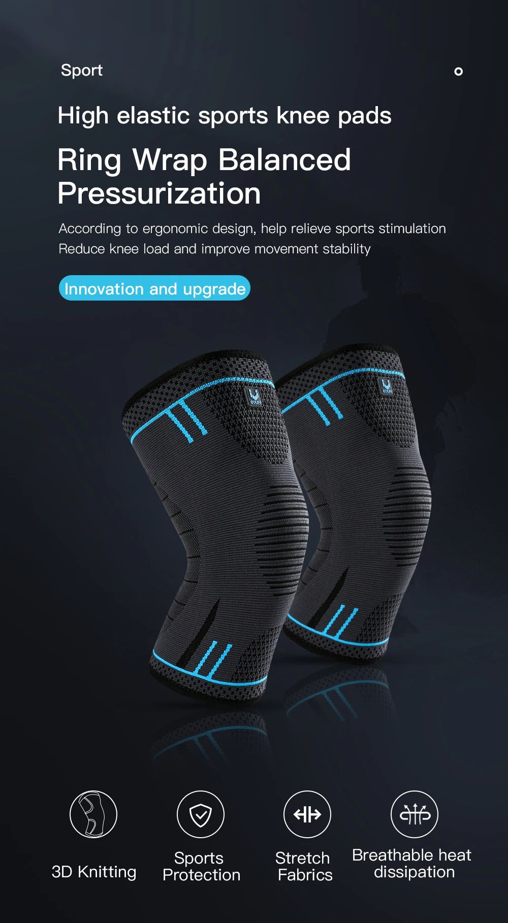 Compression Knee Support Sleeve – Elastic & Breathable | Inspire Uplift