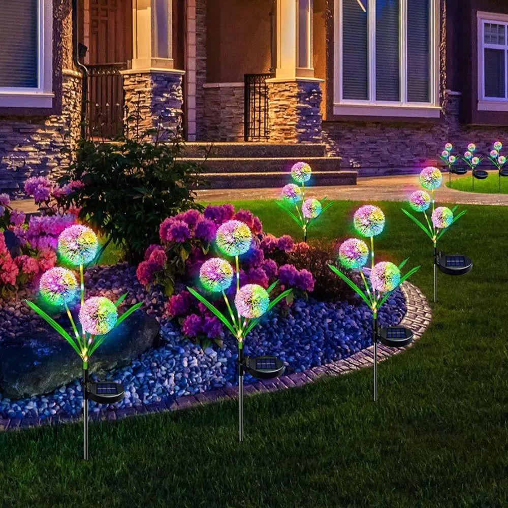 Solar Dandelion Garden Lights - 3 Onion Heads | Inspire Uplift