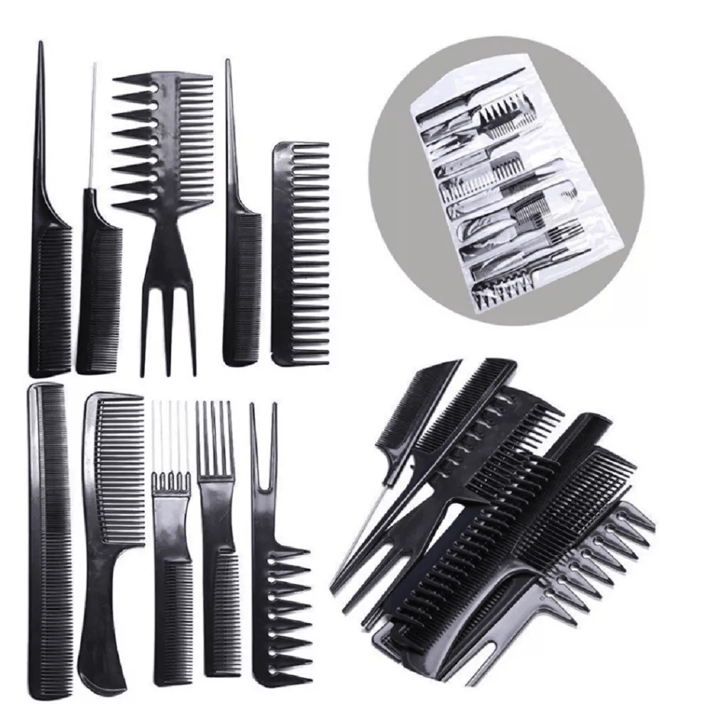 Black Salon Hair Styling Comb Kit | Inspire Uplift