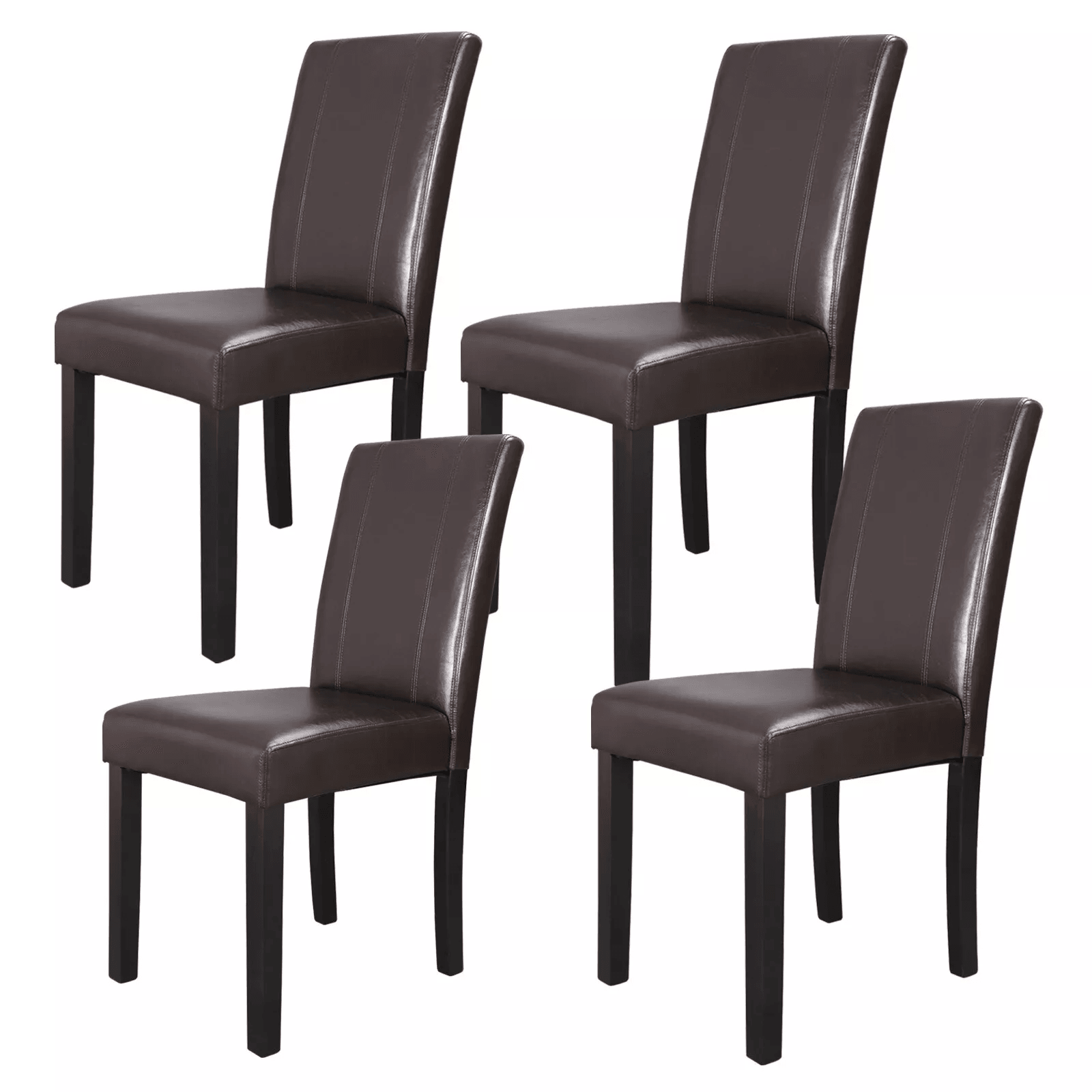 4 Formal Parson Dining Chairs Solid Wood Legs | Inspire Uplift