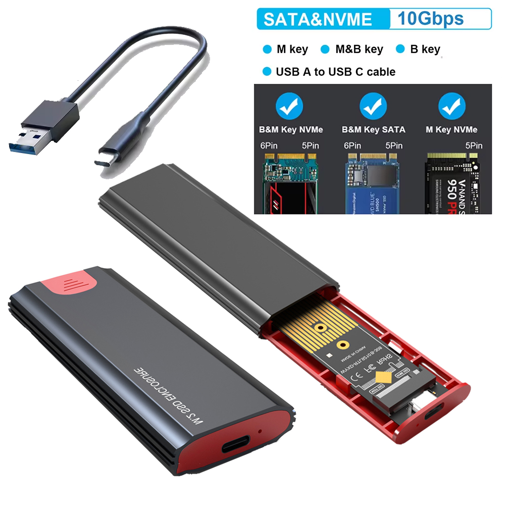 M2 NVMe SATA SSD Enclosure USB 3.2 Gen2 Case | Inspire Uplift