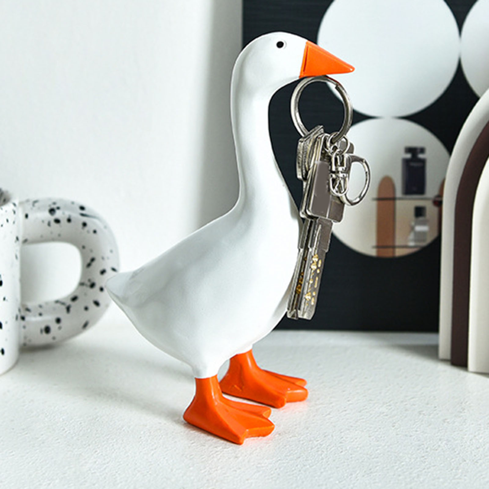 Resin Goose Key Chain, Fun Home Decor Sculpture | Inspire Uplift