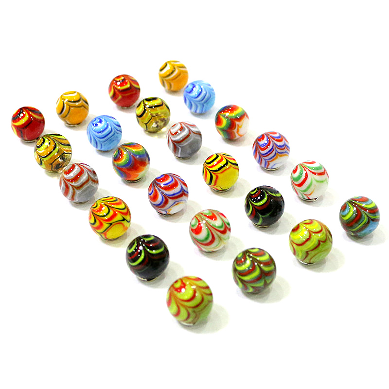 Handmade Glass Round Feather Marbles Balls Home Decor | Inspire Uplift