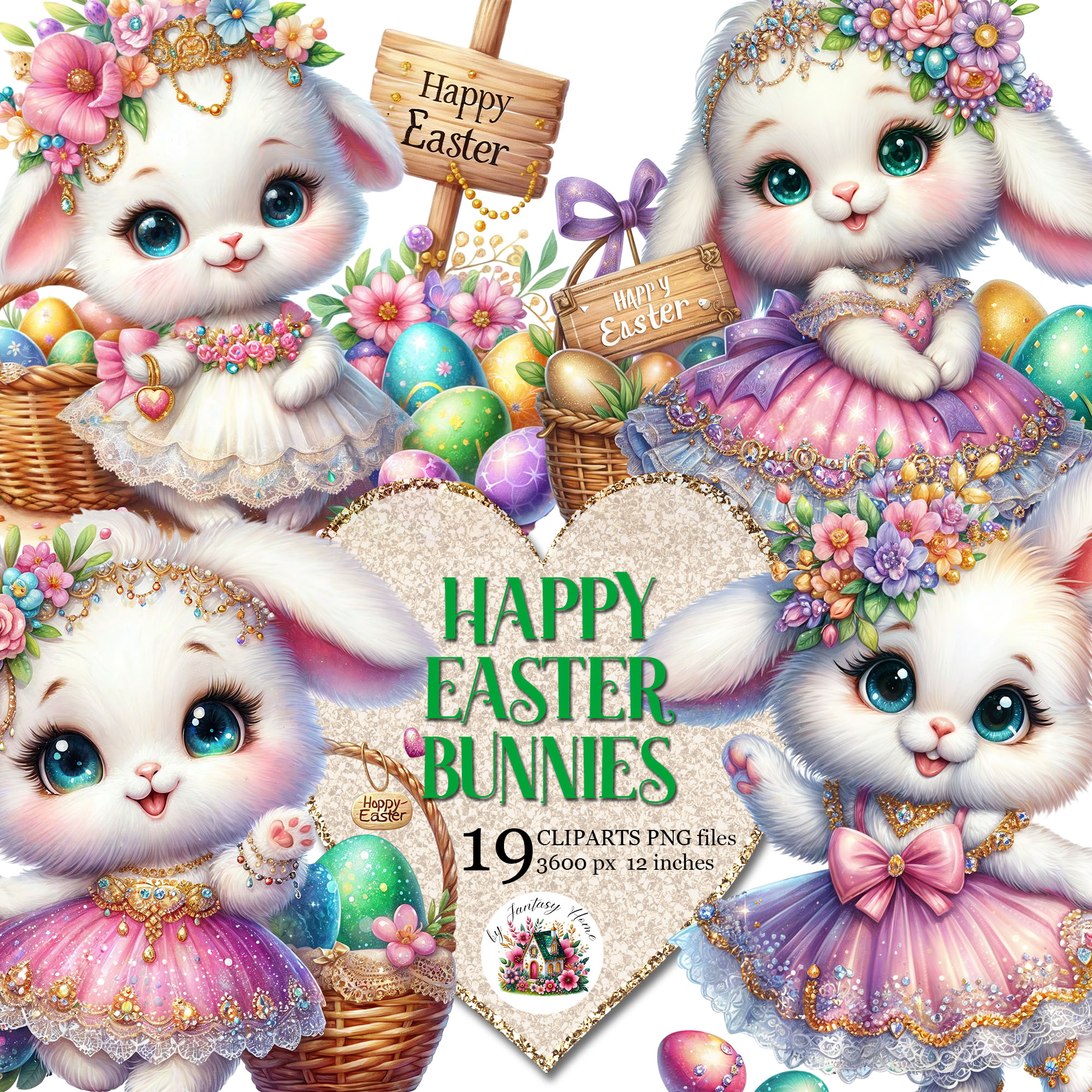Happy Easter cliparts spring clipart cute watercolor cute bu | Inspire ...