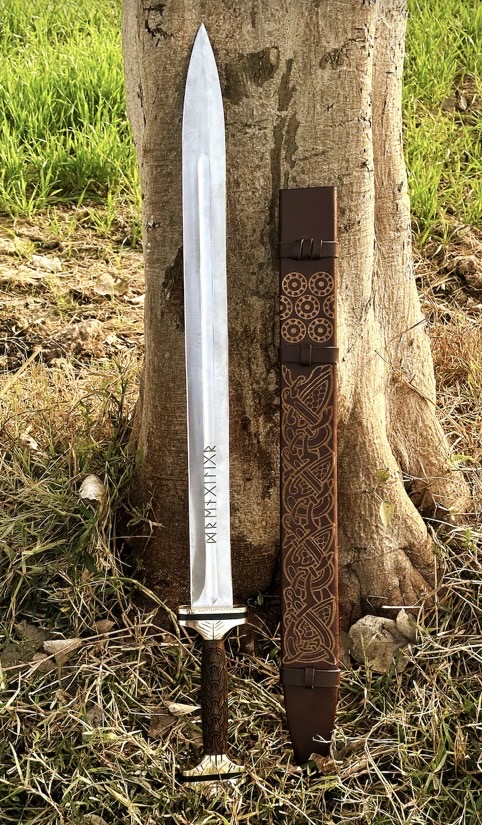 Hand Forged Viking Sword, Custom Medieval Sword With Scabbar | Inspire ...
