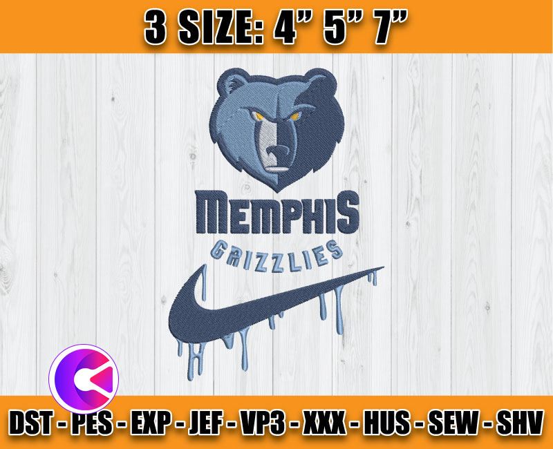 NBA Mix Nike, Memphis Grizzlies Embroidery Design, NBA Embro | Inspire ...