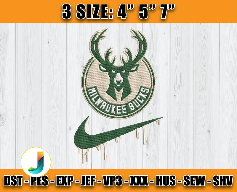 NBA Mix Nike, Milwaukee Bucks Embroidery Design, NBA Embroid | Inspire ...