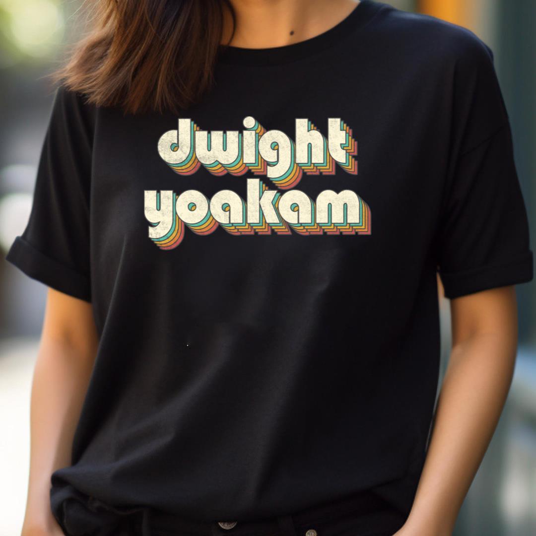 Retro Vintage Rainbow Dwight - Dwight Yoakam Singer PNG, Dwi | Inspire ...