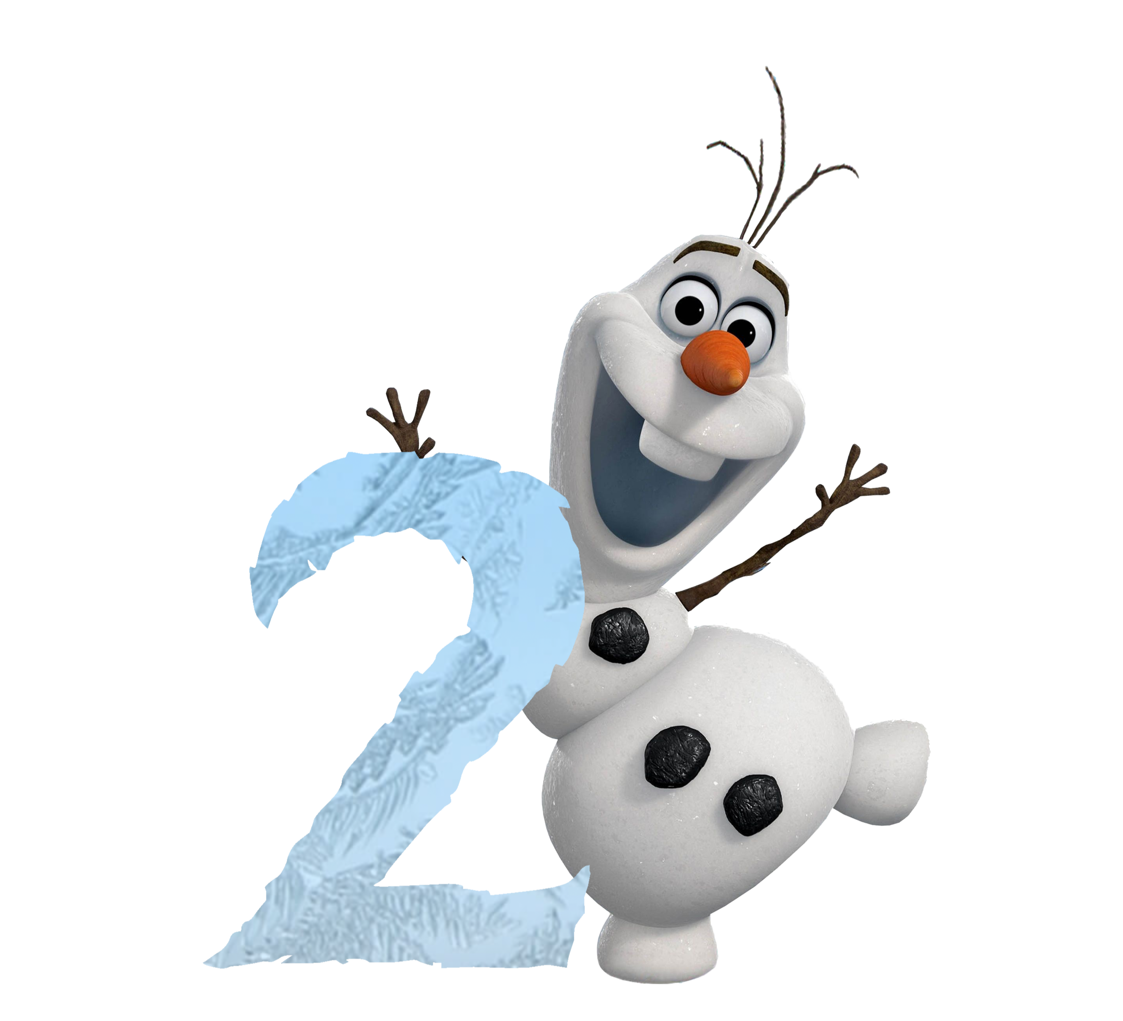 Birthday Number (2) Disney Frozen PNG | Inspire Uplift