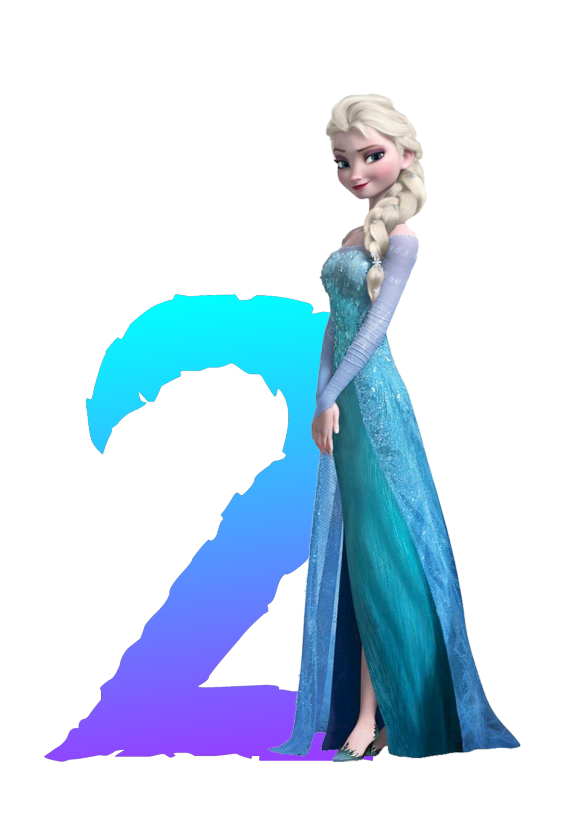 Elsa Number 2 Disney Frozen PNG | Inspire Uplift