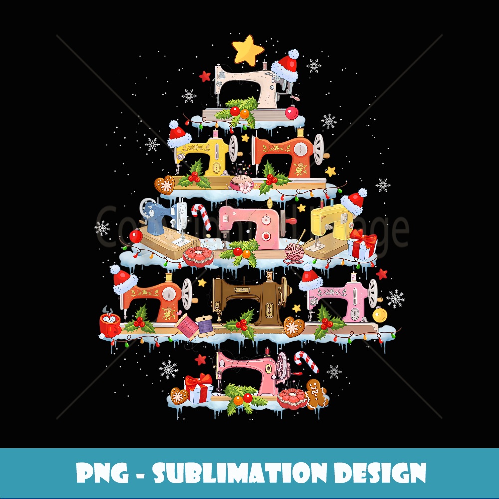 Sewing Machine Christmas Tree Merry Christmas Sewing - Premi | Inspire ...