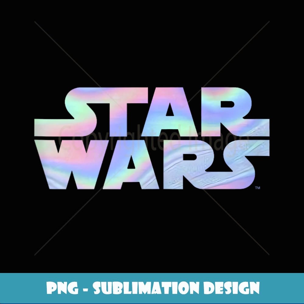 Star Wars Holographic Text Logo - PNG Transparent Sublimatio | Inspire ...