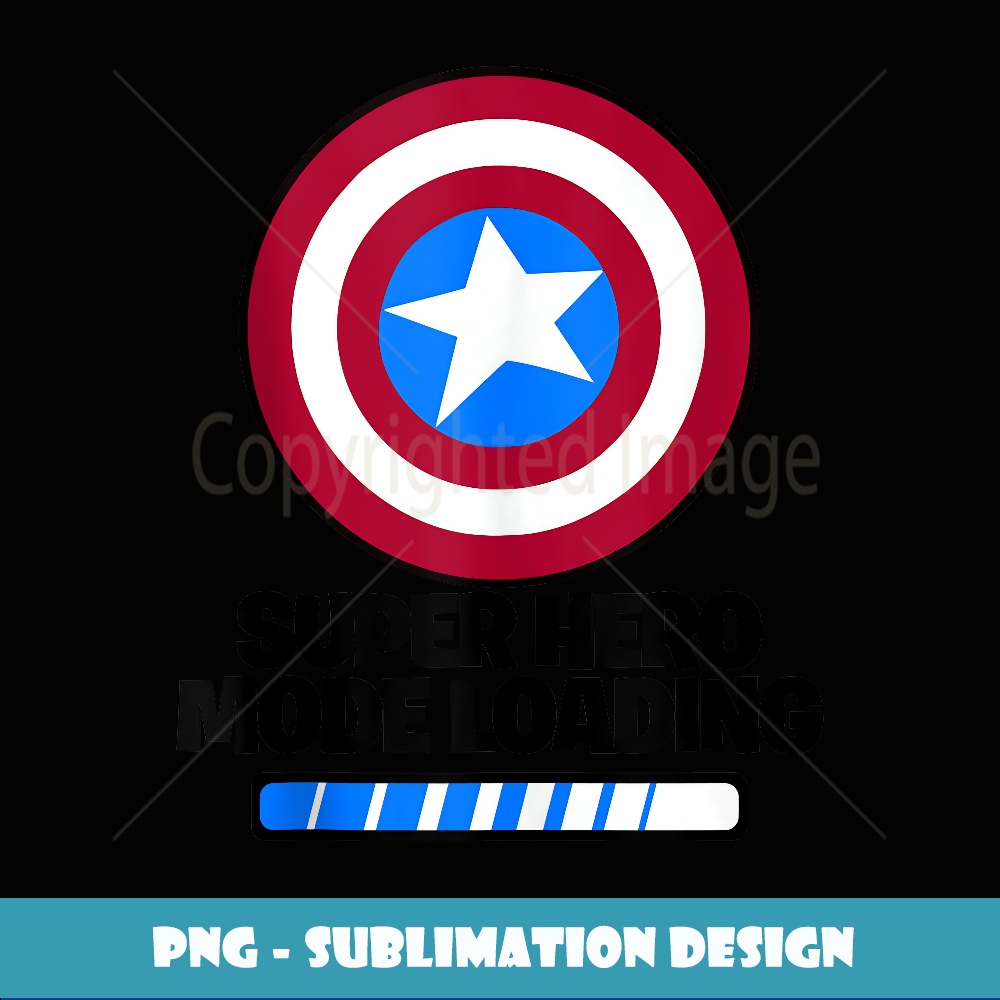 Marvel Super Hero Mode Loading Vintage Captain America Logo | Inspire ...