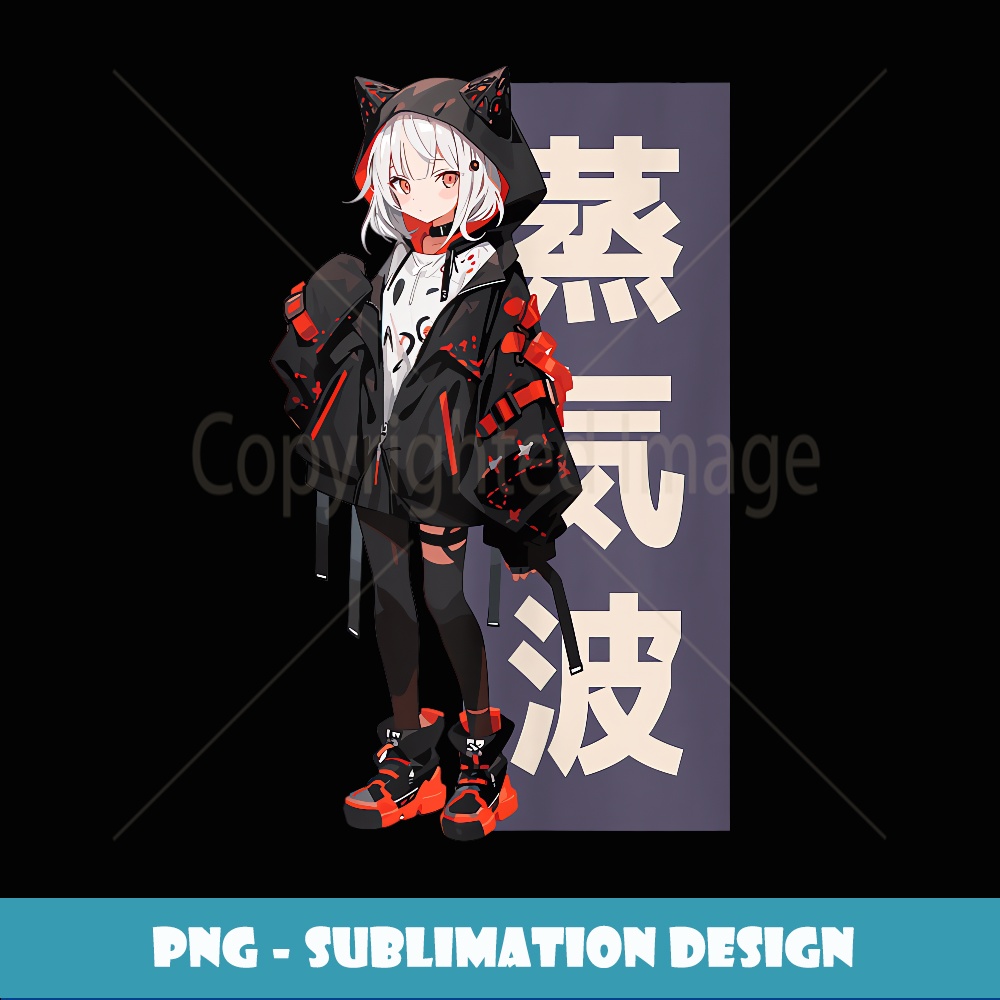 Anime Cat Ears Japanese Vaporwave Anime Otaku Goth Girl - PN | Inspire ...