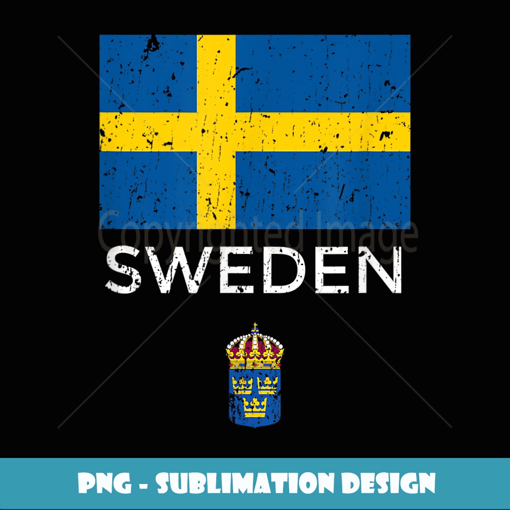 Swedish Flag with National Emblem - Sweden Design - Retro PN | Inspire ...