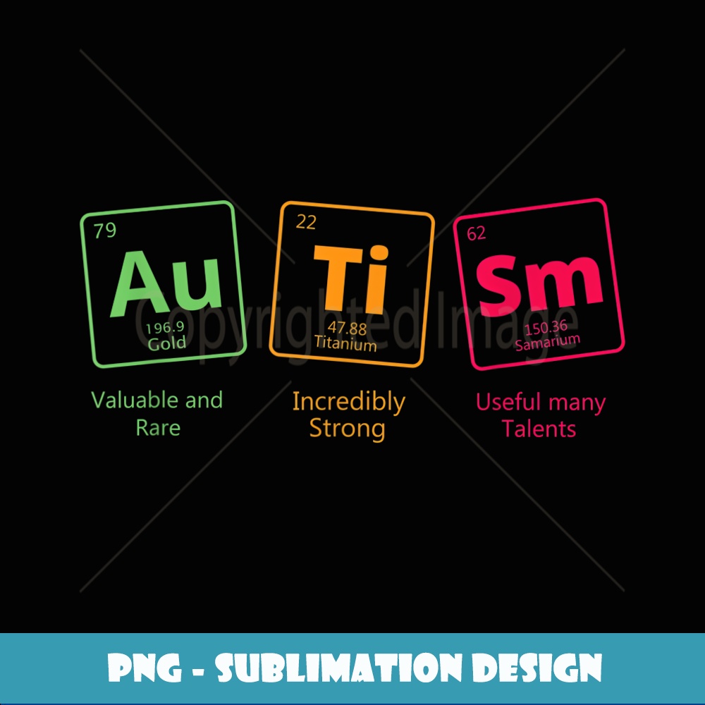 Awareness Autistic Autism Periodic Table Of Elements - High- - Inspire ...
