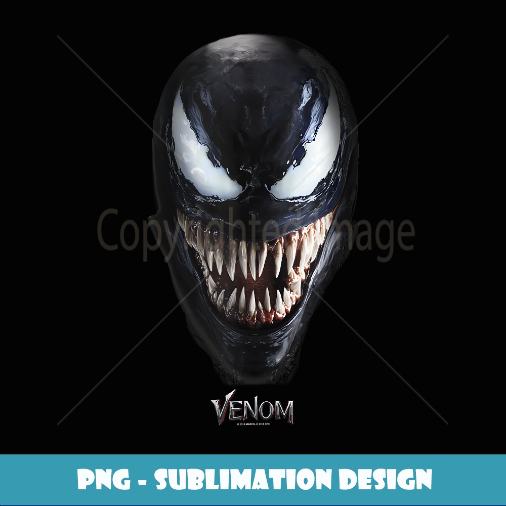 Marvel Venom Up Close Face Grin - Premium PNG Sublimation Fi | Inspire ...