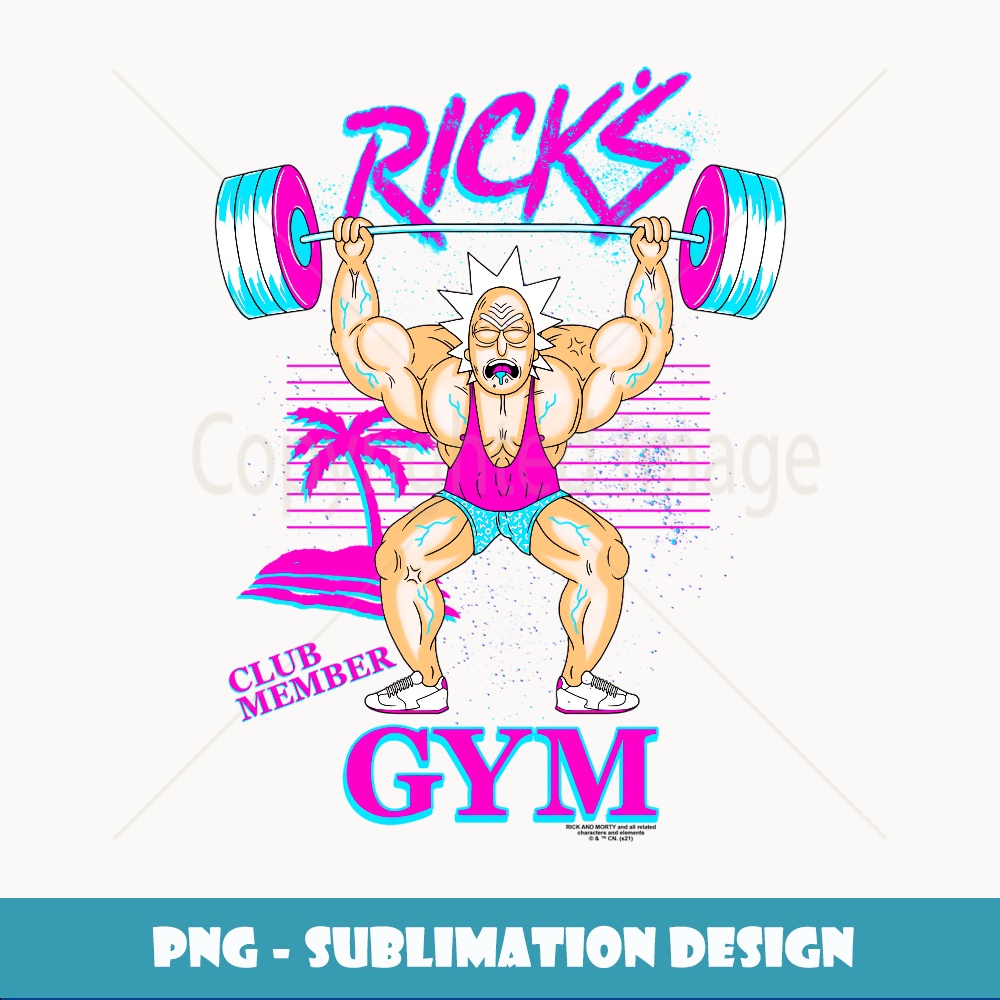 Rick and Morty Rick's Gym - High-Resolution PNG Sublimation | Inspire ...
