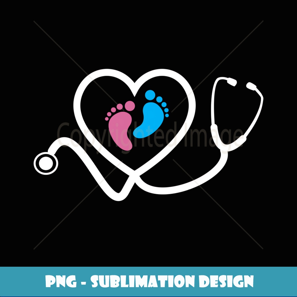 Obstetric Nurse Baby Feet Stethoscope Neonatal Nicu Clothes | Inspire ...