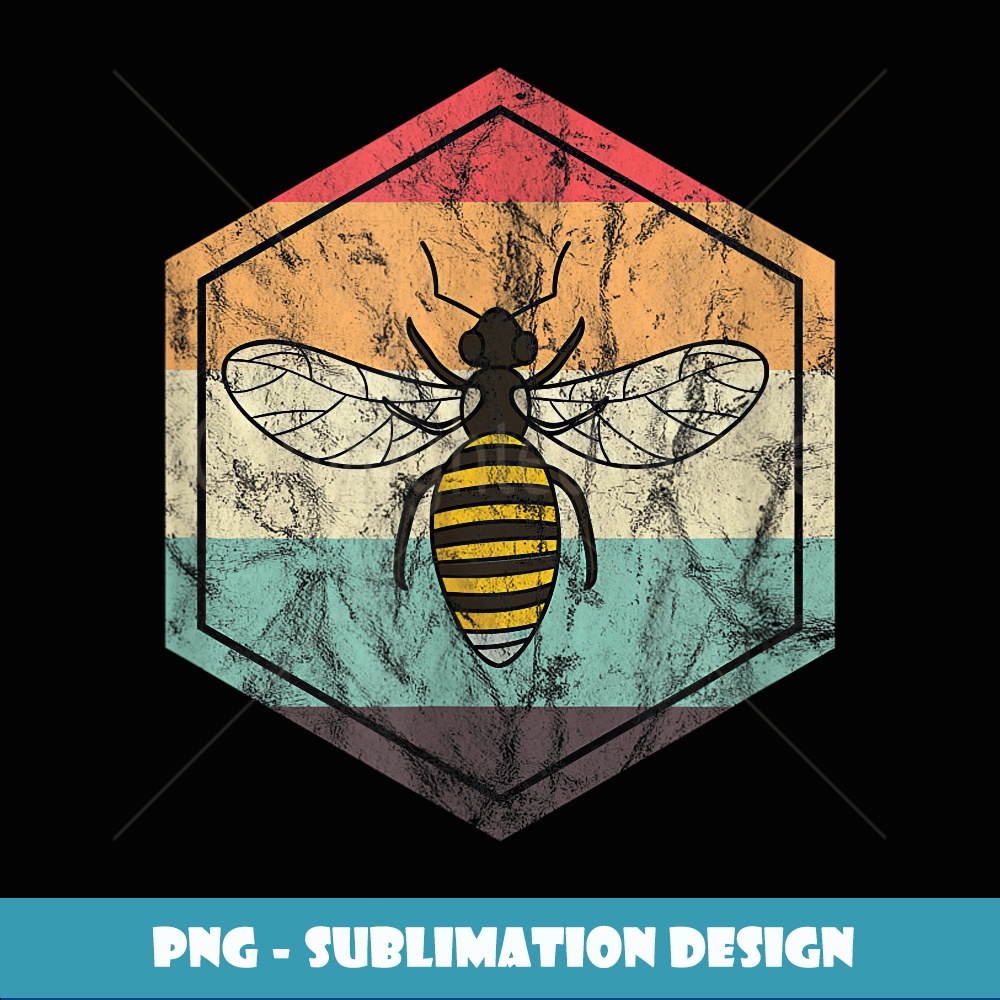 Vintage Honey Bee Retro Beekeeper Honeycomb Beehive Insect - | Inspire ...