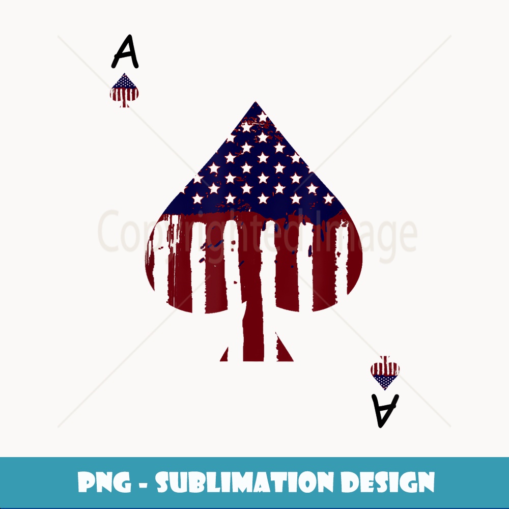 Ace Of Spades Worn American Flag - Modern Sublimation PNG Fi | Inspire ...