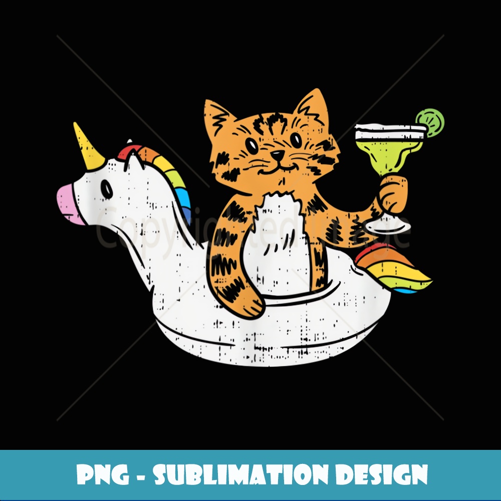 Pool Party Swimming Cat Drinking Martini Animal Party Gift - | Inspire ...
