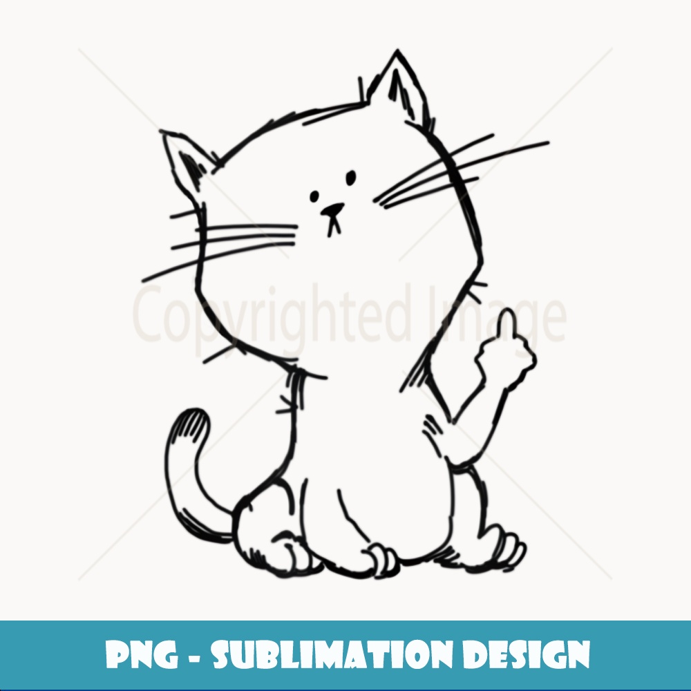 Middle Finger Flip Off Cat With Attitude Funny Joke - Decora | Inspire ...