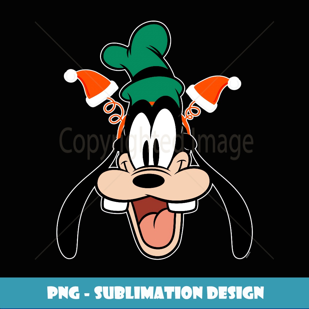 Disney Goofy Christmas Santa Hat Holiday Headband - PNG Subl | Inspire ...