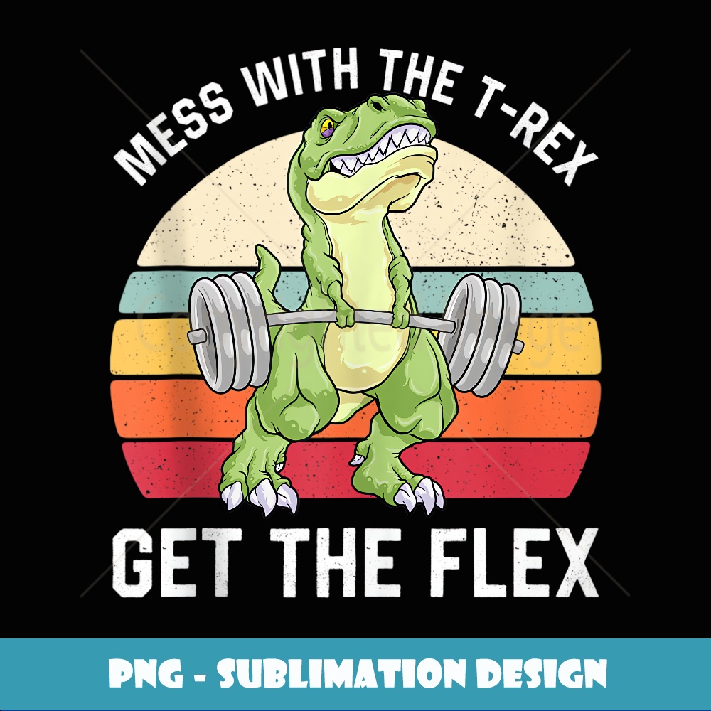Mess With The T-Rex Get The Flex Dinosaur Weightlifting Gym | Inspire ...