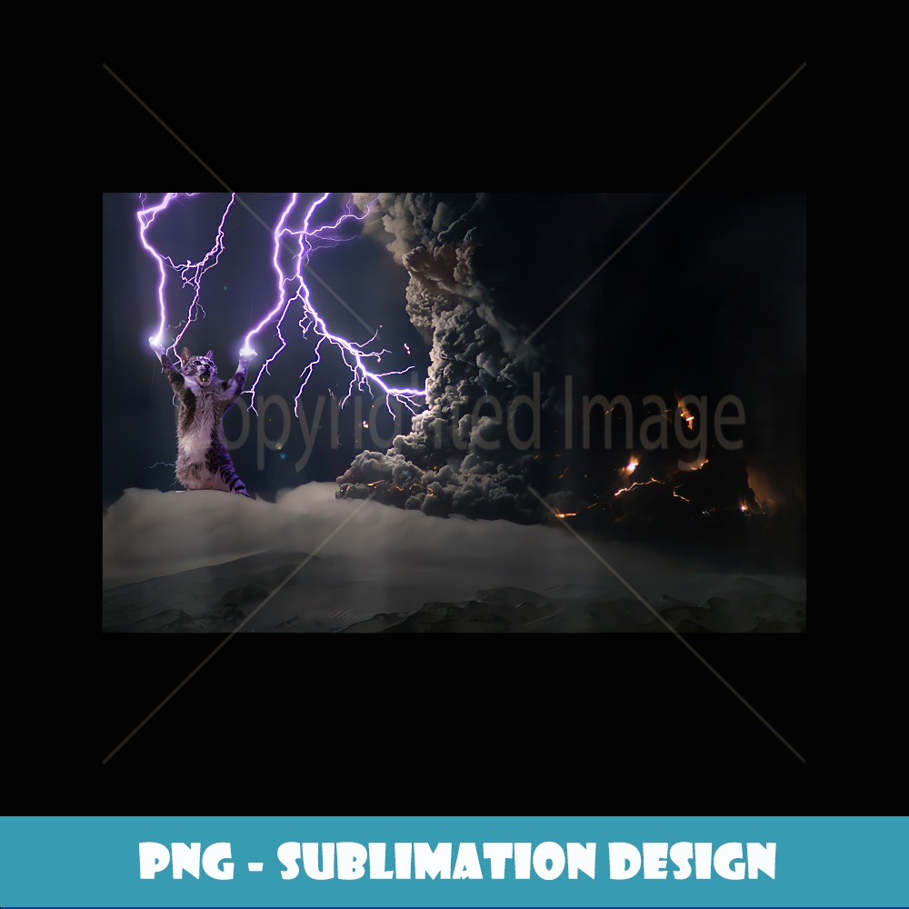 Cat Volcano Eruption Lightning Smoke Meme - Modern Sublimati | Inspire ...