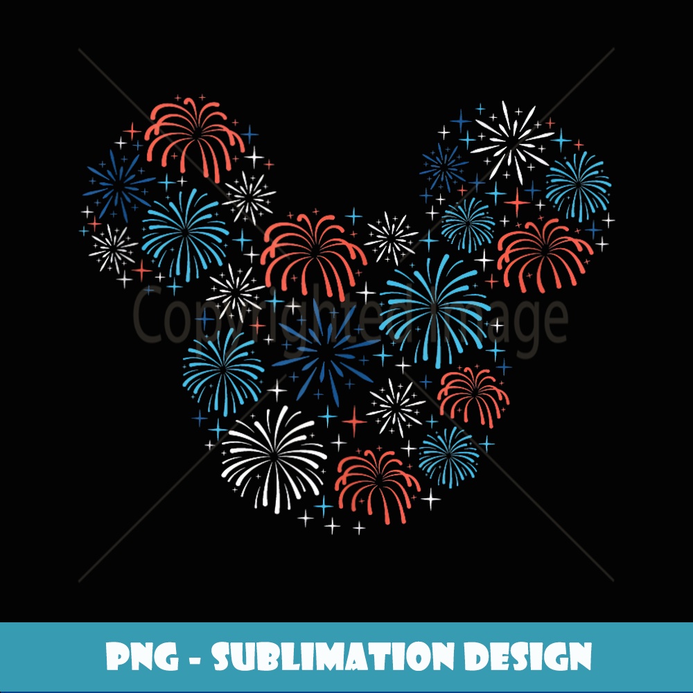 Disney Mickey Mouse Fireworks Americana - Instant Sublimatio | Inspire ...