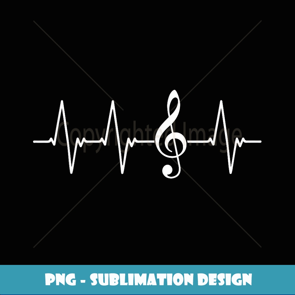 Music Note Clef Heartbeat Gift Instrument - High-Quality PNG | Inspire ...