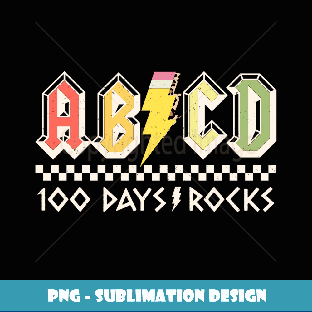 ABCD 100 Days Of School Rocks Rockin' Roll Style Students - | Inspire ...