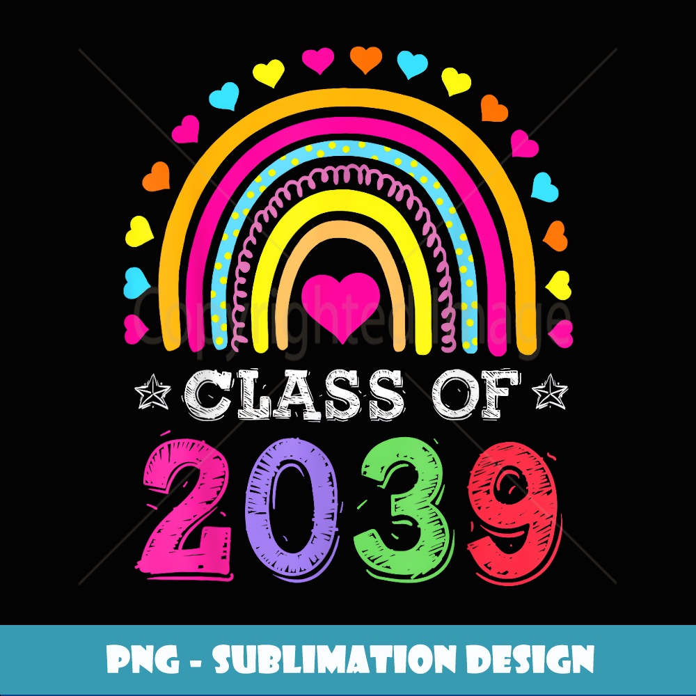 Class Of 2039 Kids Graduation Pre-K Graduate Rainbow - PNG T | Inspire ...