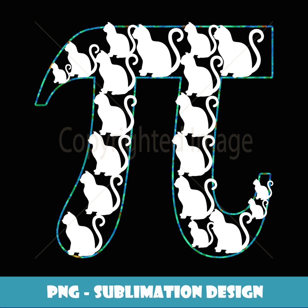 Pi Number With Cat Silhouettes Math & Cat Lovers Girls Gift | Inspire ...