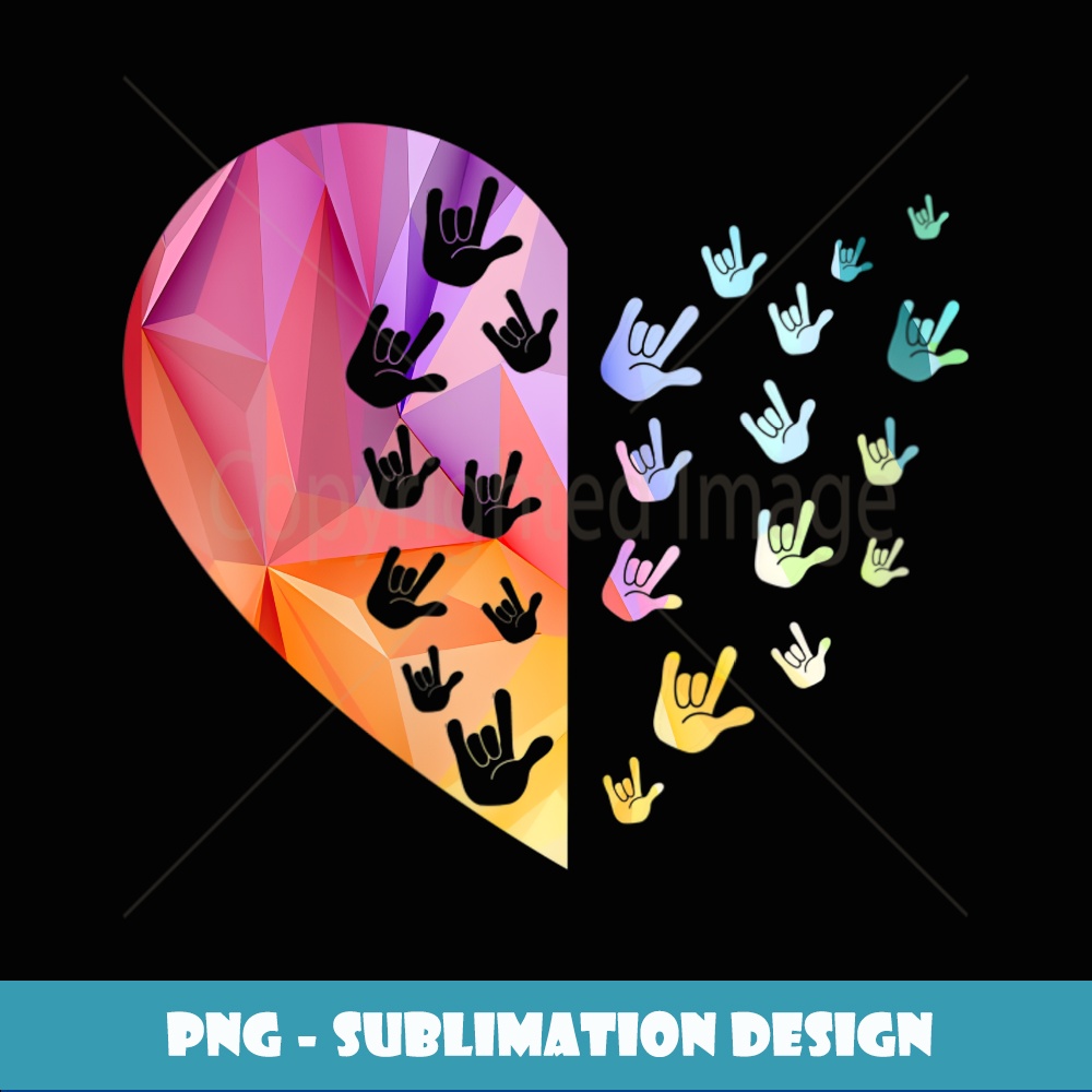 Womens Sign Language Heart - ASL Gift Deaf Gift ASL Teacher | Inspire ...