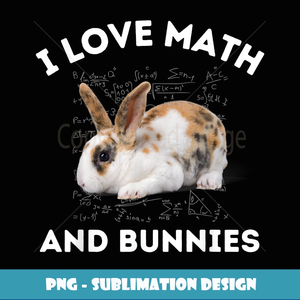 I Love Math and Bunnies Rabbit Lover Owner Algebra Teacher - | Inspire ...