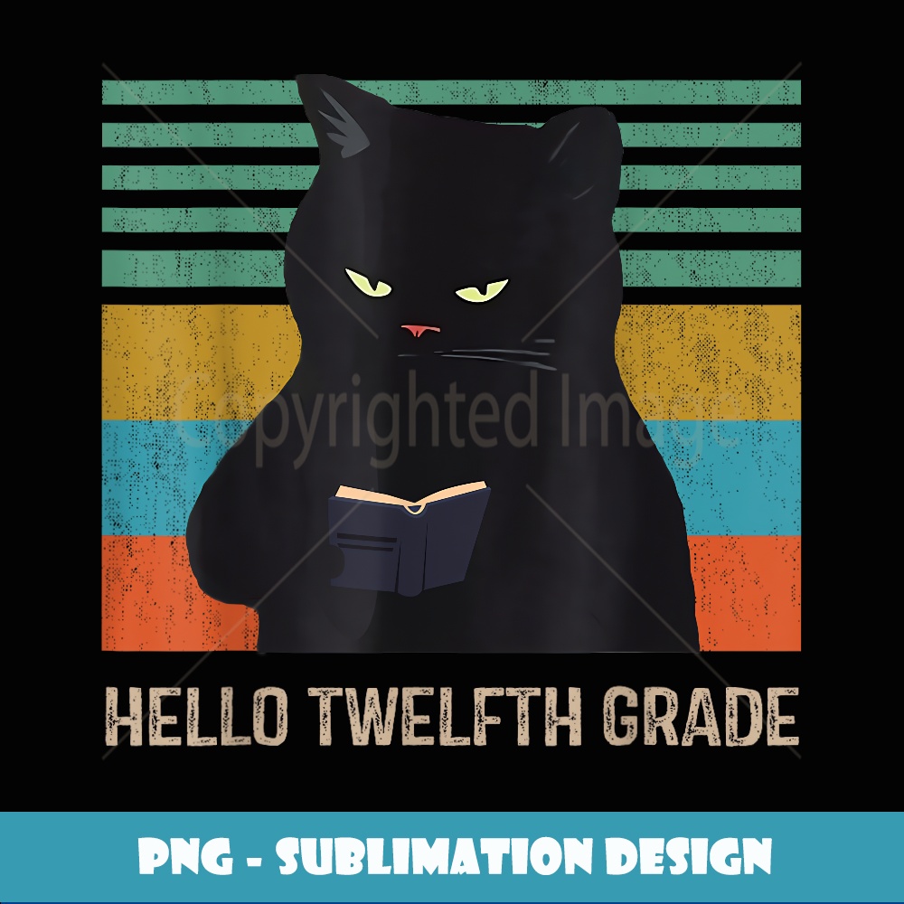 Hello Twelfth Grade Team 12 Grade Angry Black Teacher Cat - | Inspire ...