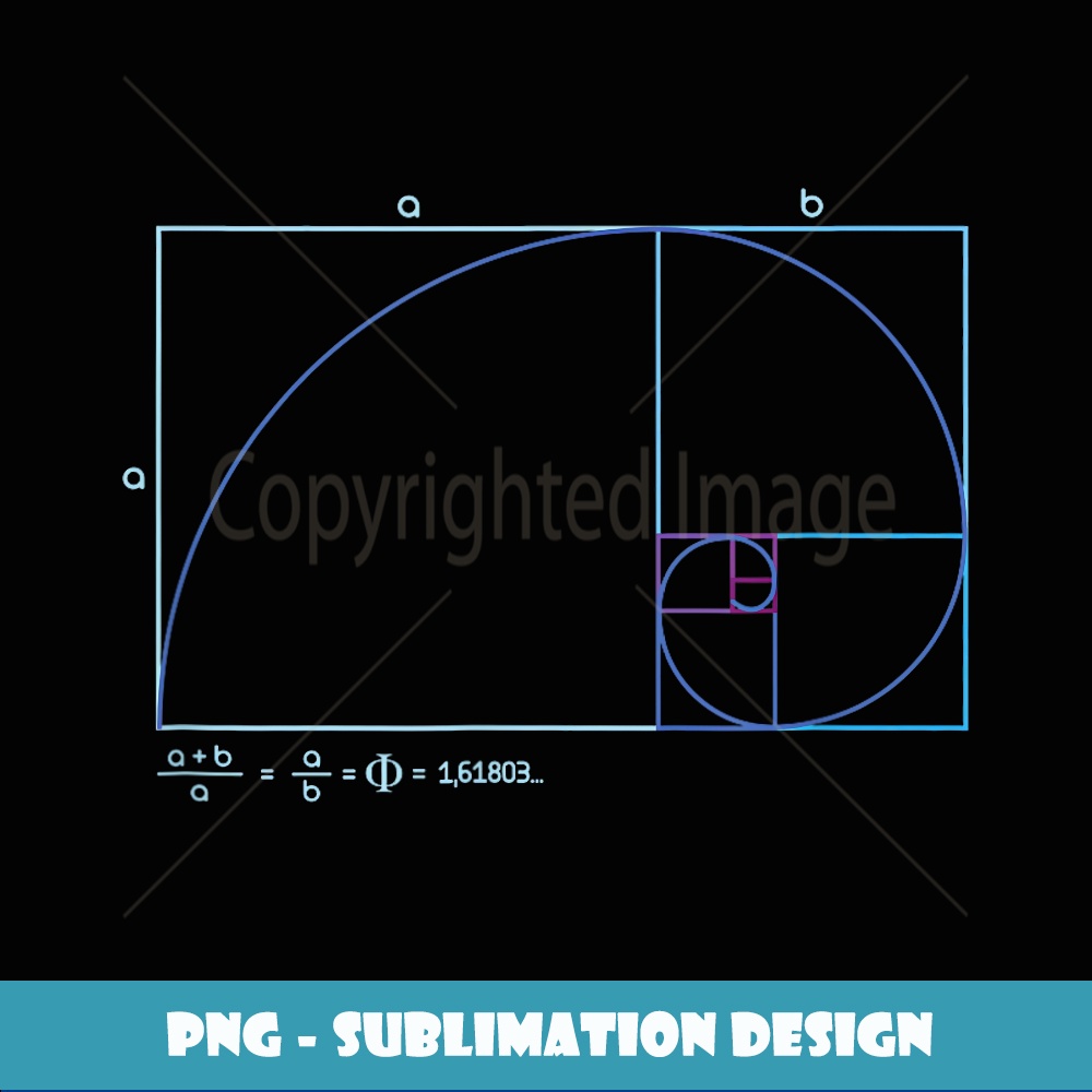 Fibonacci Golden Ratio - PNG Transparent Digital Download Fi | Inspire ...